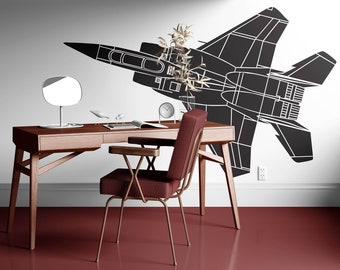 Airplane Decor Fighter Jet Wall Decal Jet Plane Kids Room - Etsy