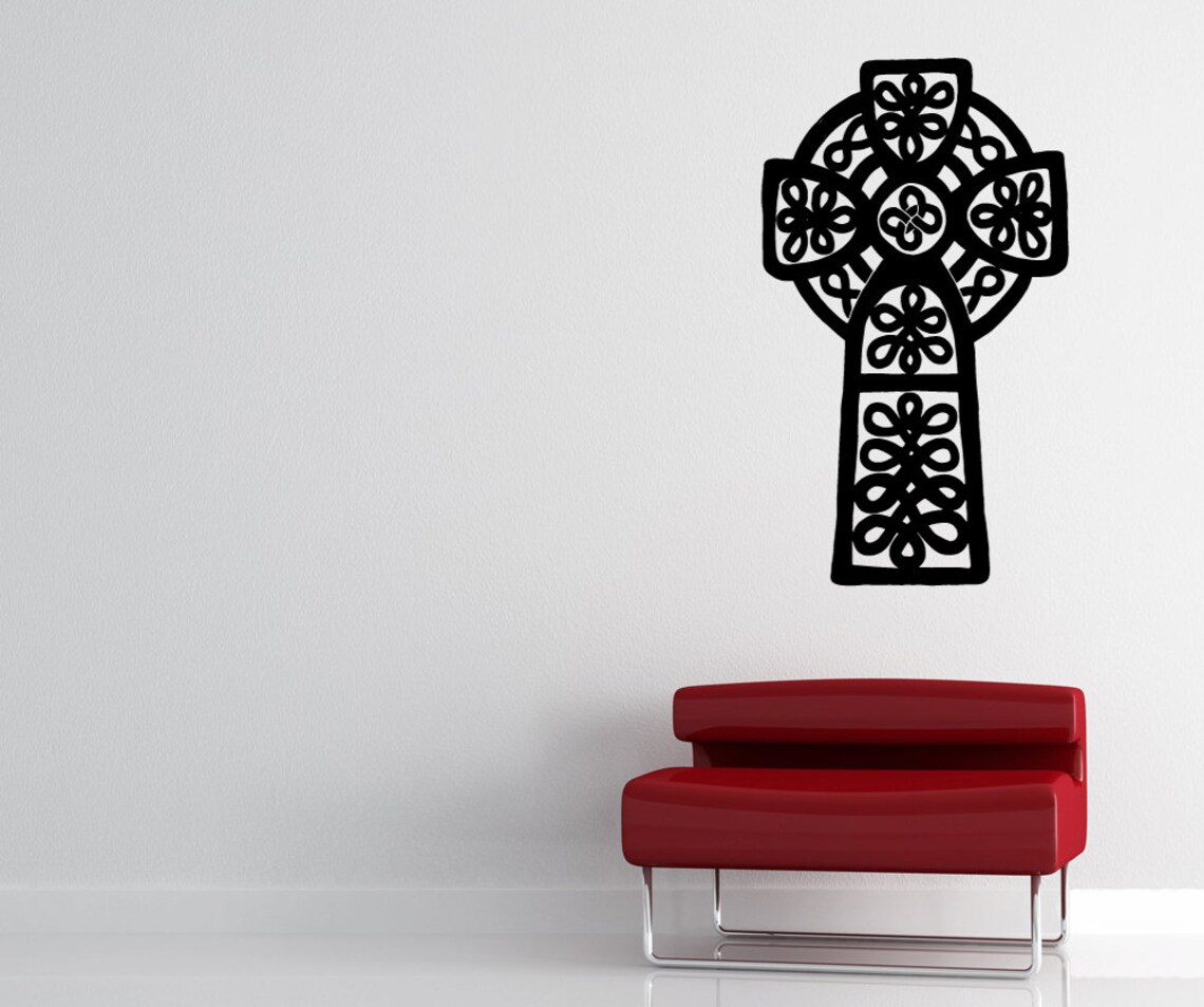 Vinyl Wall Decal Sticker Celtic Cross Osmb622m - Etsy