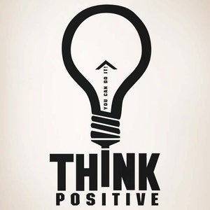 Vinyl Wall Decal Sticker Think Positive 5296s - Etsy