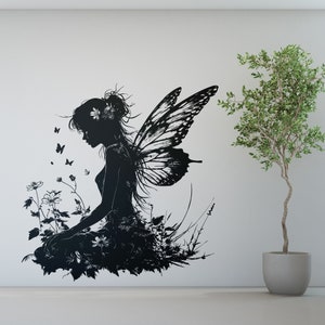 Fairy Wall Decal Sticker. Fairy Wings. Fantasy Theme Decor. Fairy Tale ...