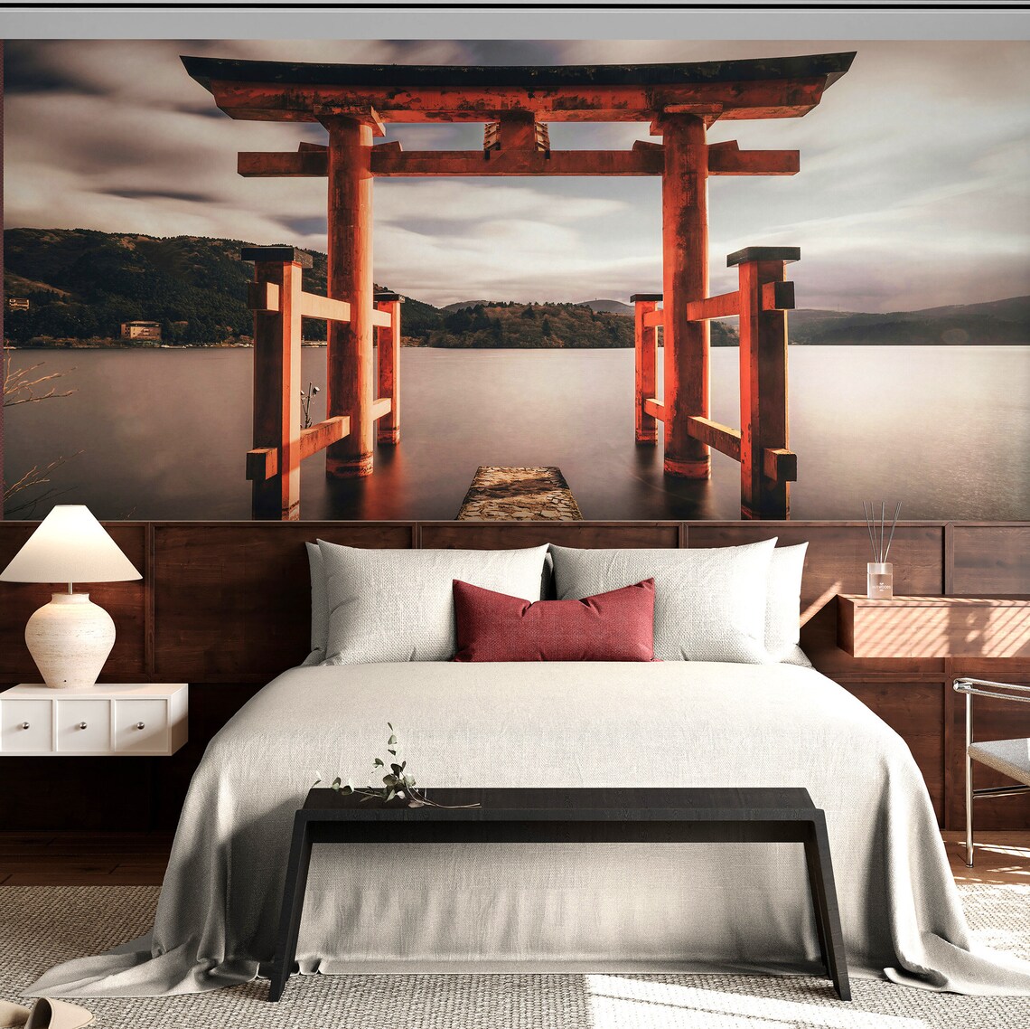 Asian Decor. Japanese Gateway Mural. Japanese Torii Gate Wallpaper ...