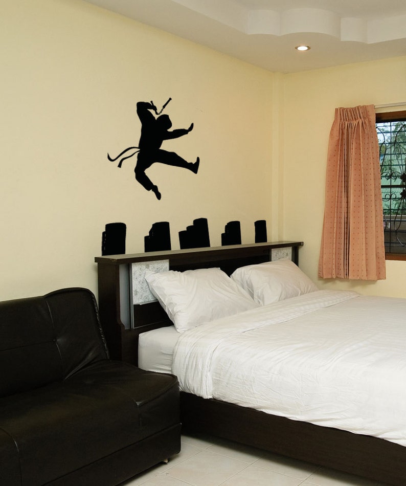 Vinyl Wall Decal Sticker Nunchuck Kick Osaa727s | Etsy