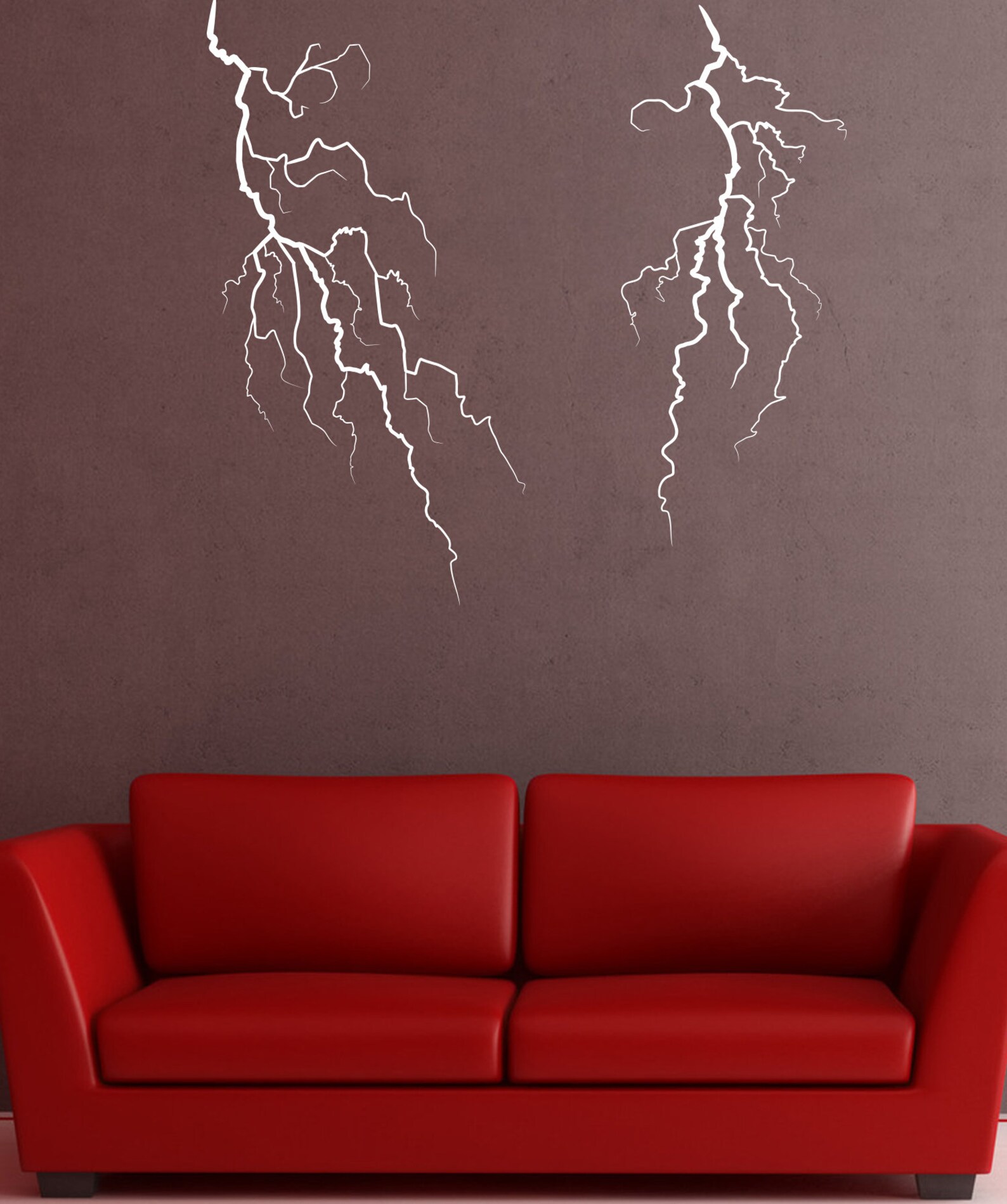 Lightning Bolt Wall Decal Sticker (pair). Kid's Room Wall Decor. Movie ...