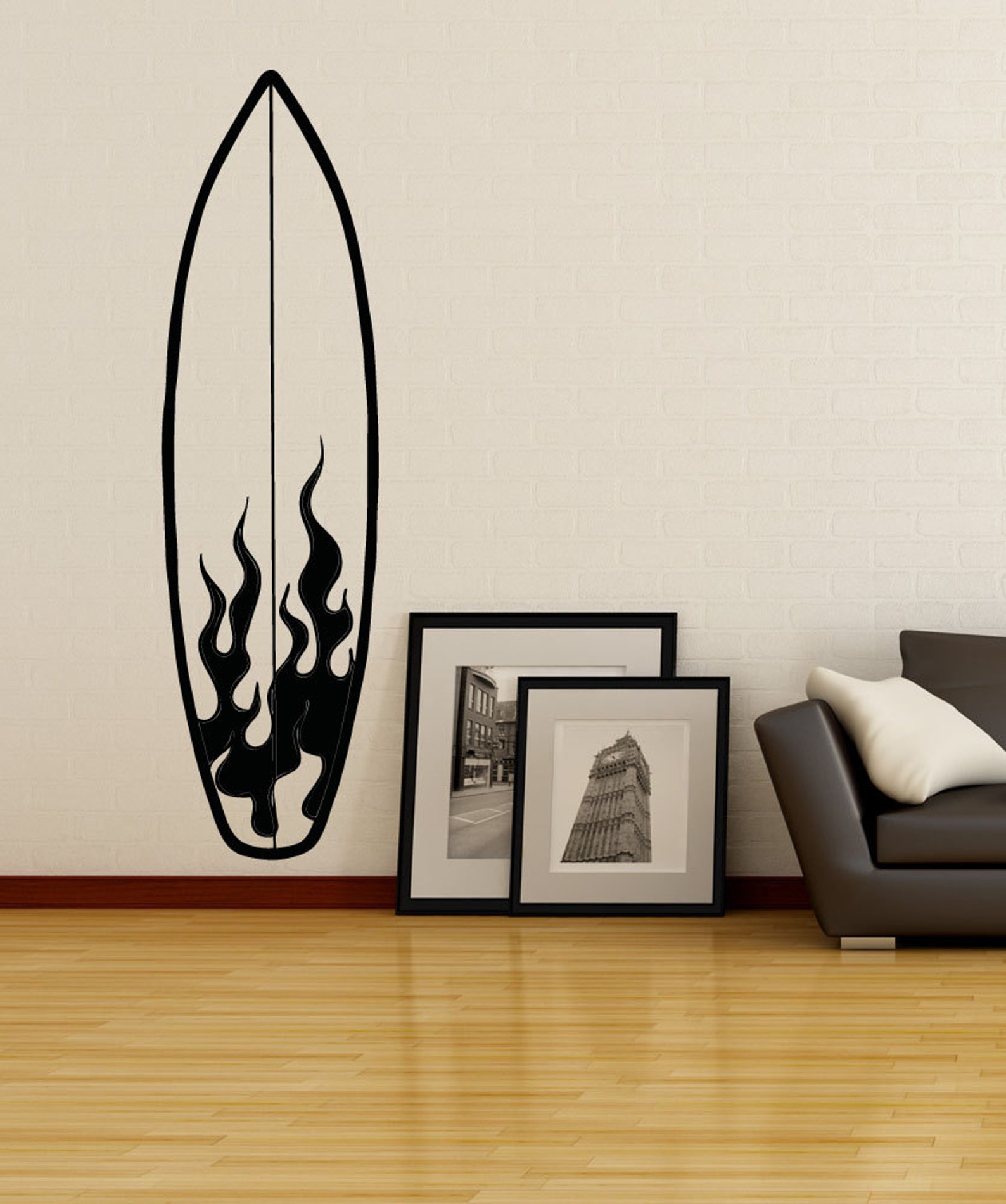 Fire Surfboard Vinyl Wall Decal Sticker. os_aa1238s - Etsy