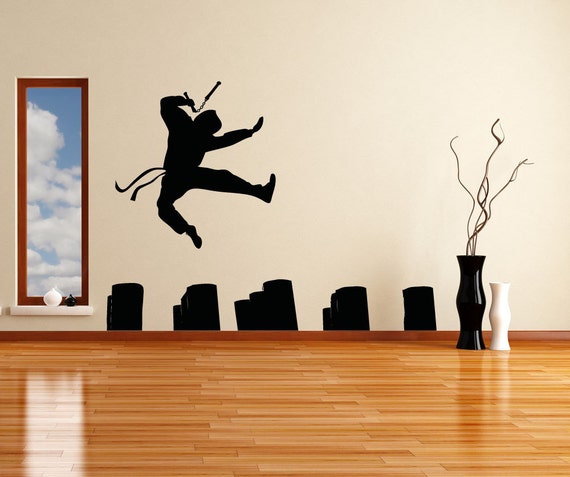 Vinyl Wall Decal Sticker Nunchuck Kick Osaa727s | Etsy