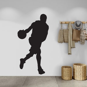 Basketball Wall Decal Sticker. Team Sports Room Decor, Game Room Wall ...