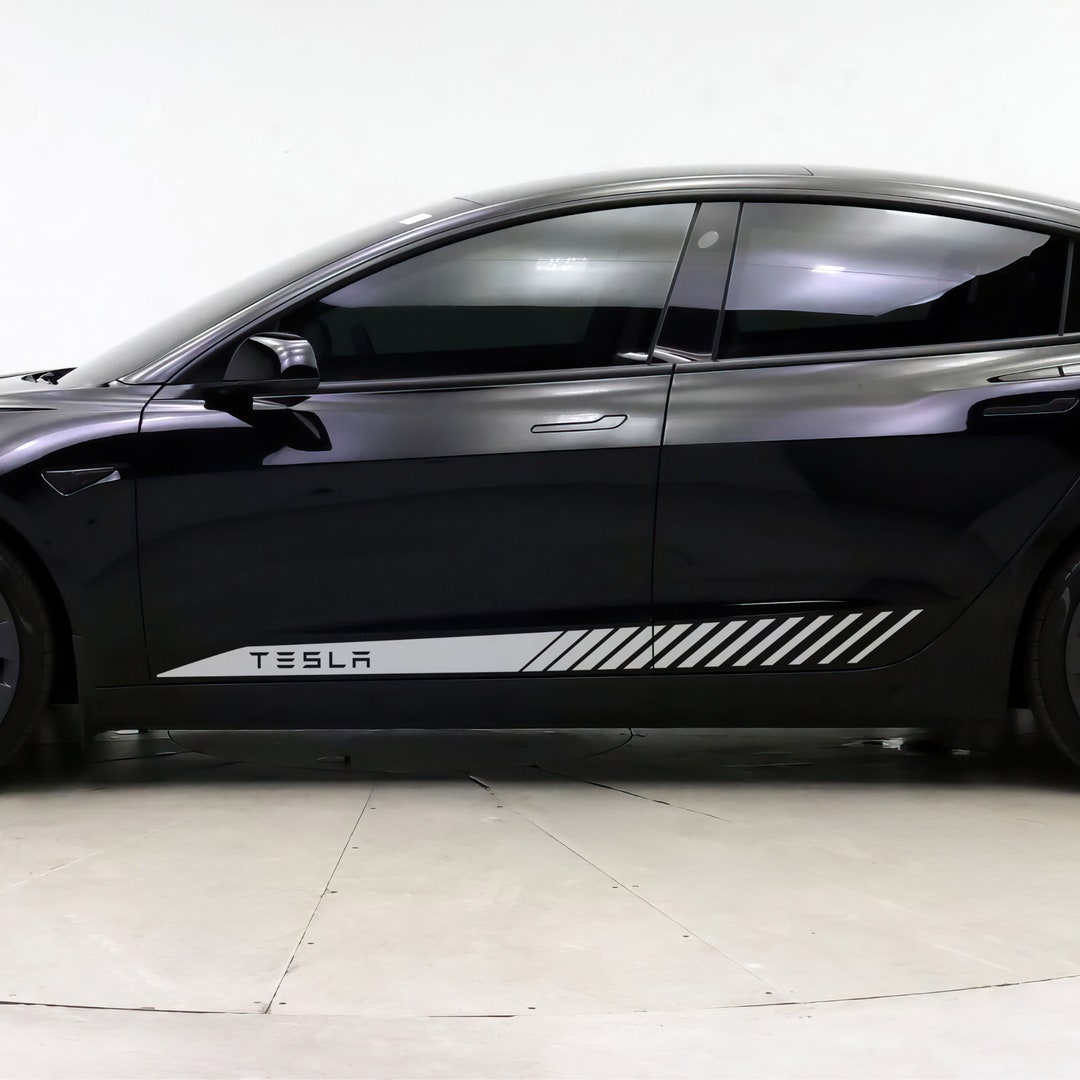 Tesla Model Y, Model 3 Graphic Decal Sticker. Side Door Rocker Panel ...