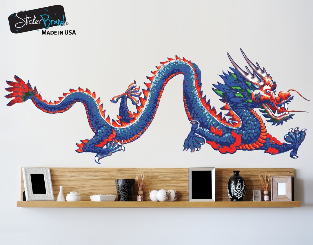 Chinese Dragon Sticker. Dragon Wall Decal. Dragon Stickers. Peel and ...