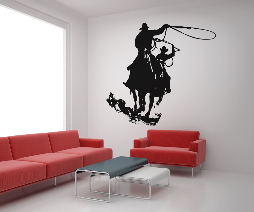 Vinyl Wall Decal Sticker Wild West Cowboys Osaa429s - Etsy