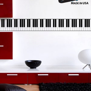 Music Room Decor. Keyboard, Piano Keys Wall Decal Sticker. 88 Keys ...
