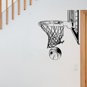 Basketball Hoop Wall Decal Sticker. Sneakerhead Wall Art Decor. Slam ...
