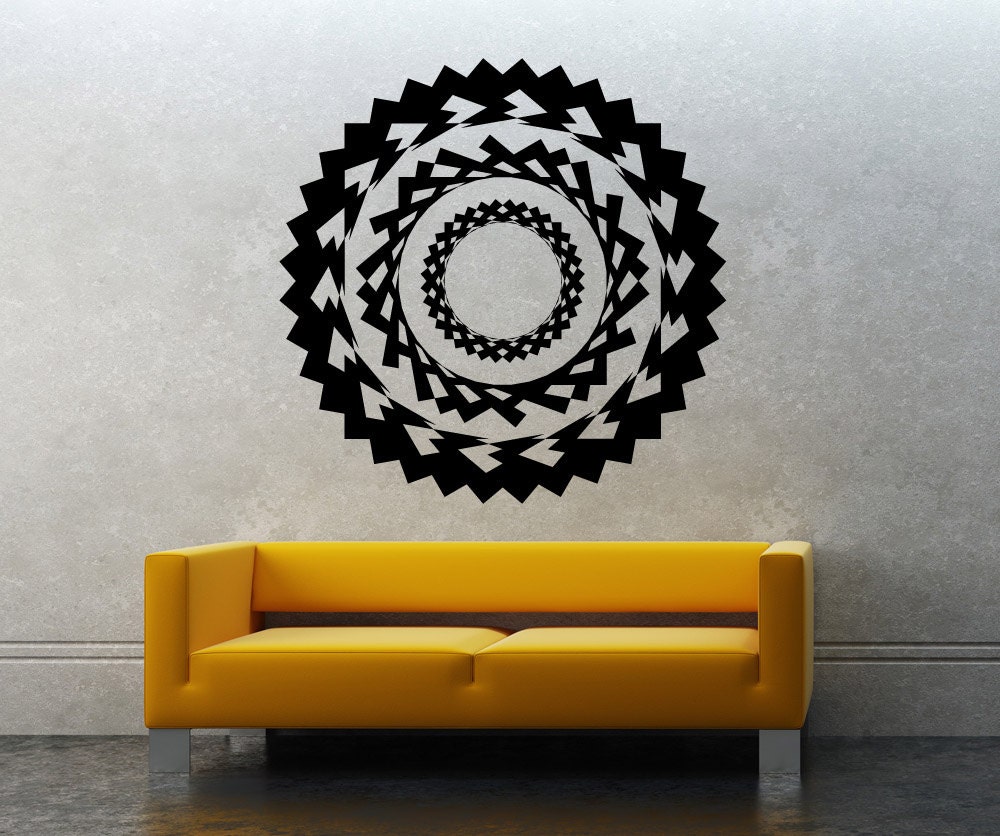 Vinyl Wall Decal Sticker Pointy Circle Design Os_mb1129s - Etsy