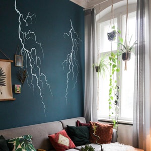 Lightning Bolts Wall Decal Sticker. Set of 2 Lightning Bolts. Bedroom ...