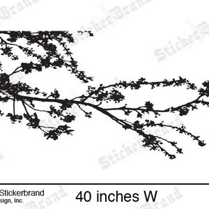 Vinyl Wall Decal Sticker Corner Tree Floral Branches 391s - Etsy