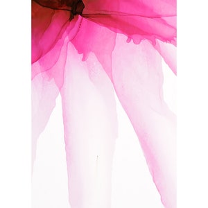 Pink Flower Watercolor Alcohol Ink Stain Abstract Design. Peel and ...