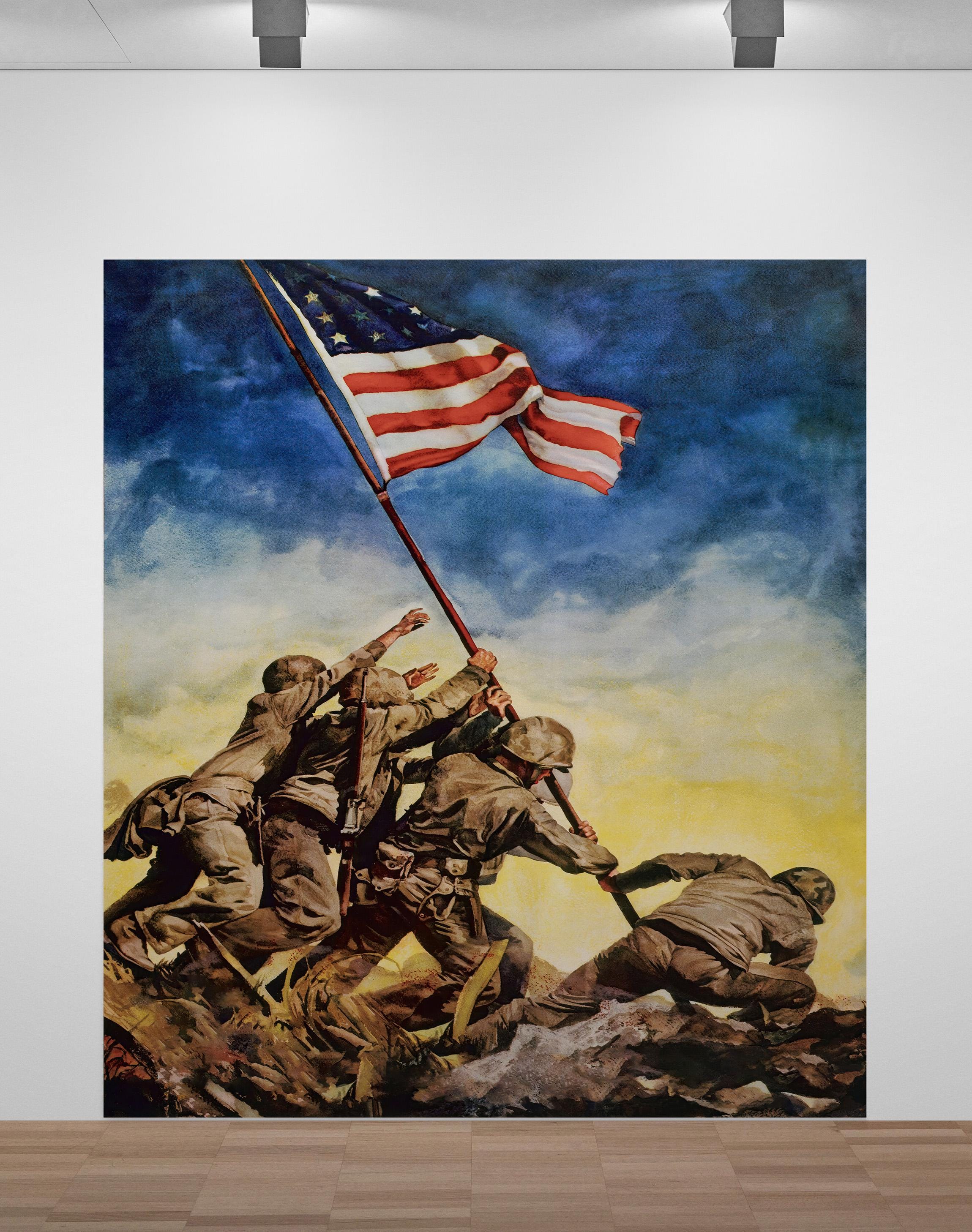 American Flag Wallpaper Mural – Patriotic Art Military Wall Decor ...
