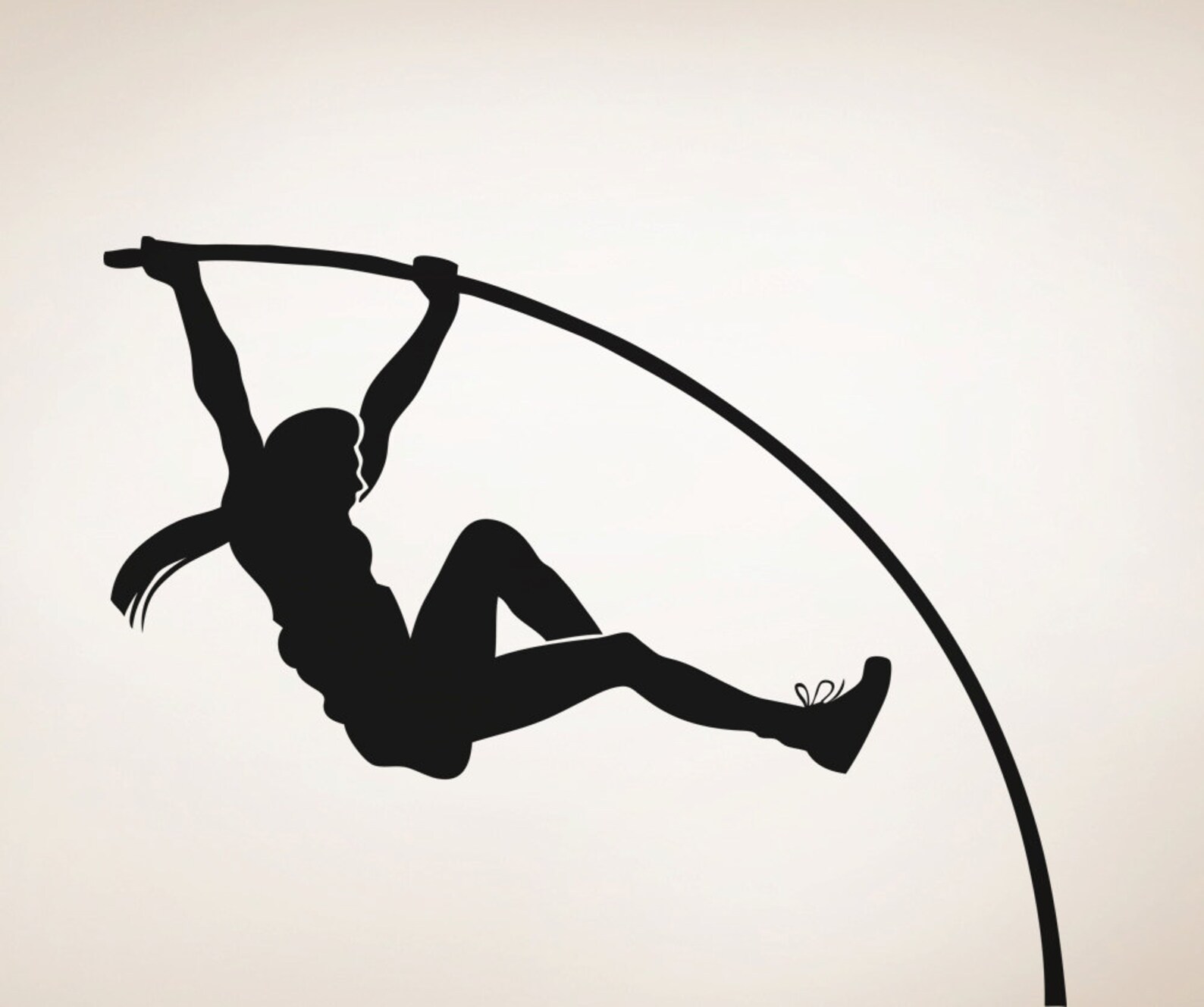 Vinyl Wall Decal Sticker Female Pole Vaulter 5394s | Etsy