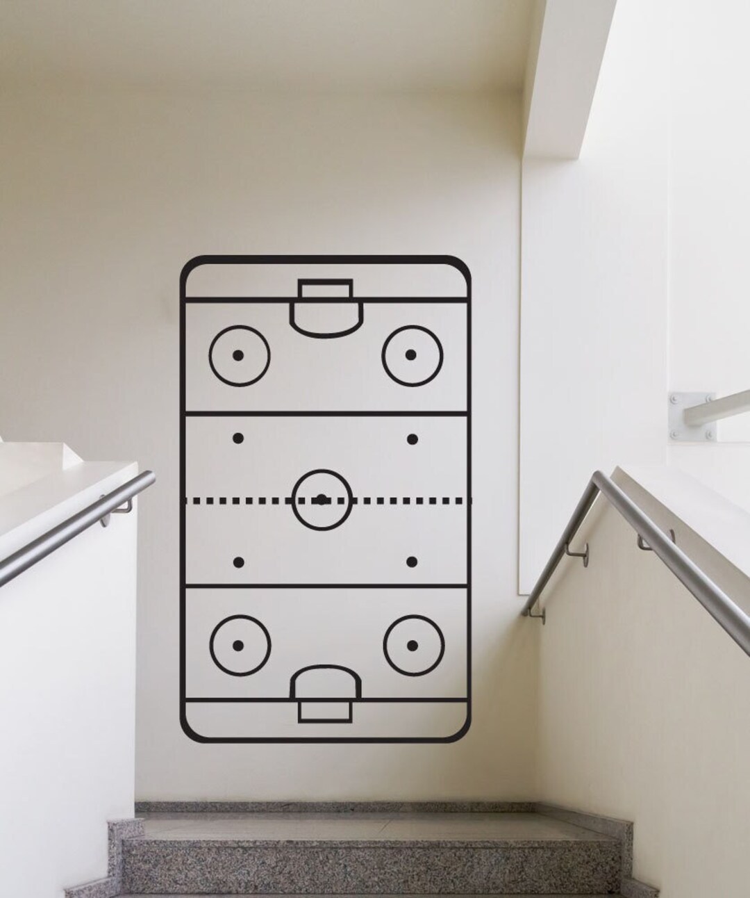 Hockey Rink Wall Decal Sticker. Sports Bar Wall Decor. Man-cave Wall ...