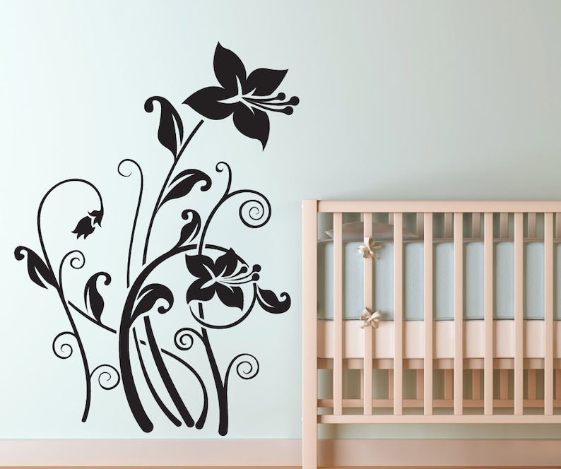 Vinyl Wall Decal Sticker Tall Lilies 1506m - Etsy
