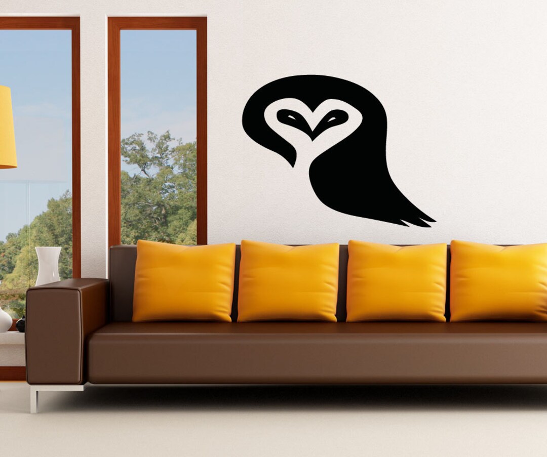 Vinyl Wall Decal Sticker Heart Owl Osaa1301m - Etsy