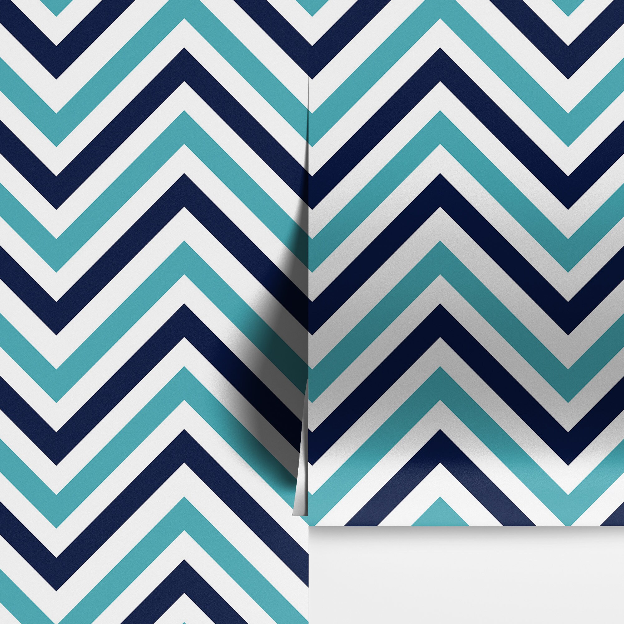 Teal And Gray Chevron Background