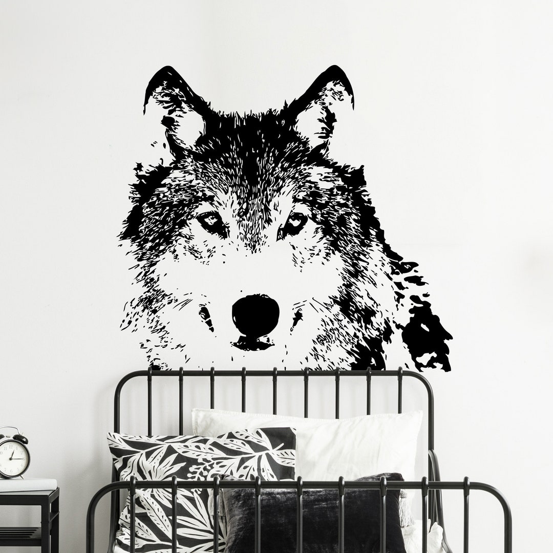 Wolf Wall Decal Sticker. Wildlife Sticker for Kid's Room Wall Art Decor ...
