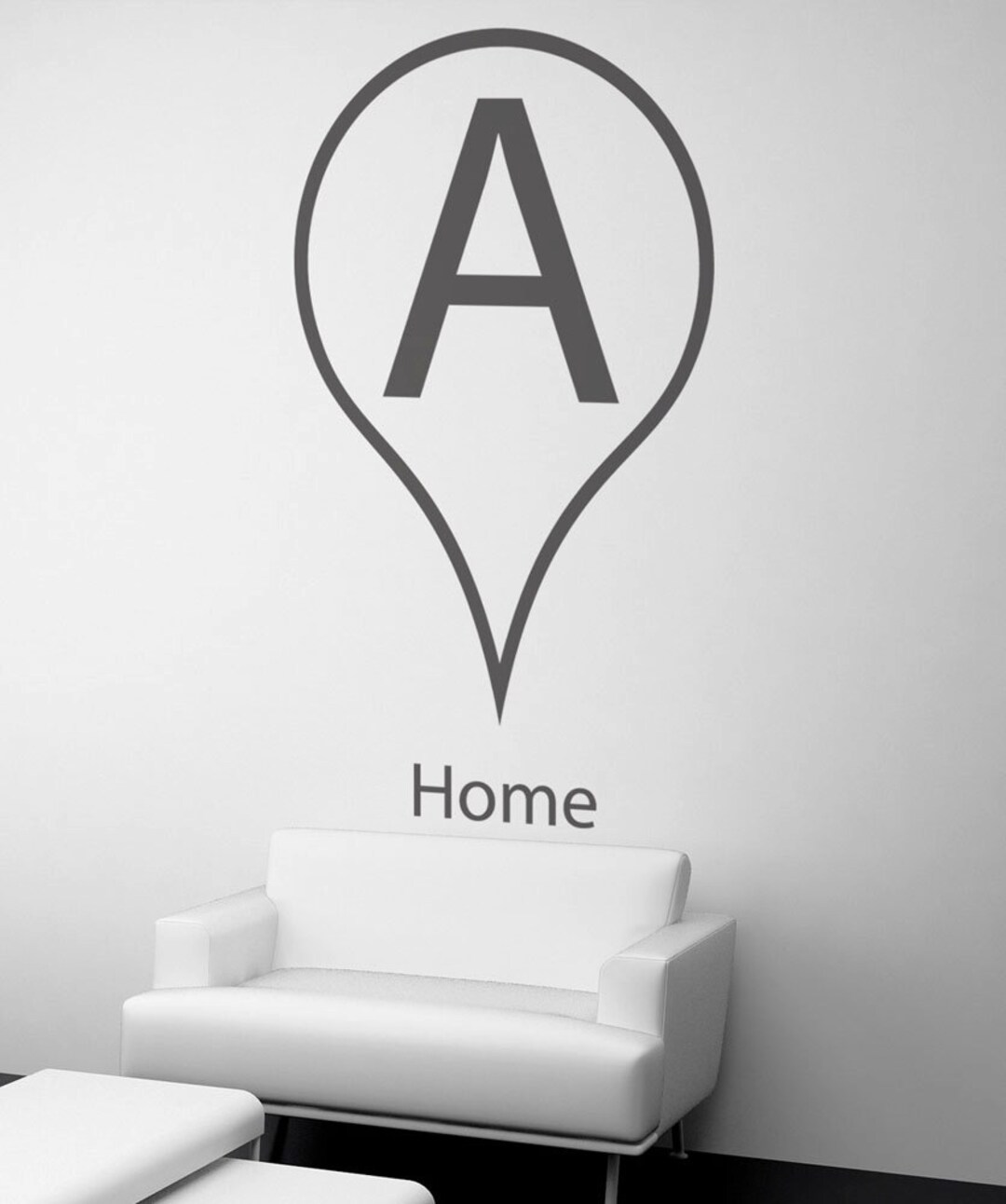 Vinyl Wall Decal Sticker Drop Pin Location for Home Item 884s-20x36 - Etsy