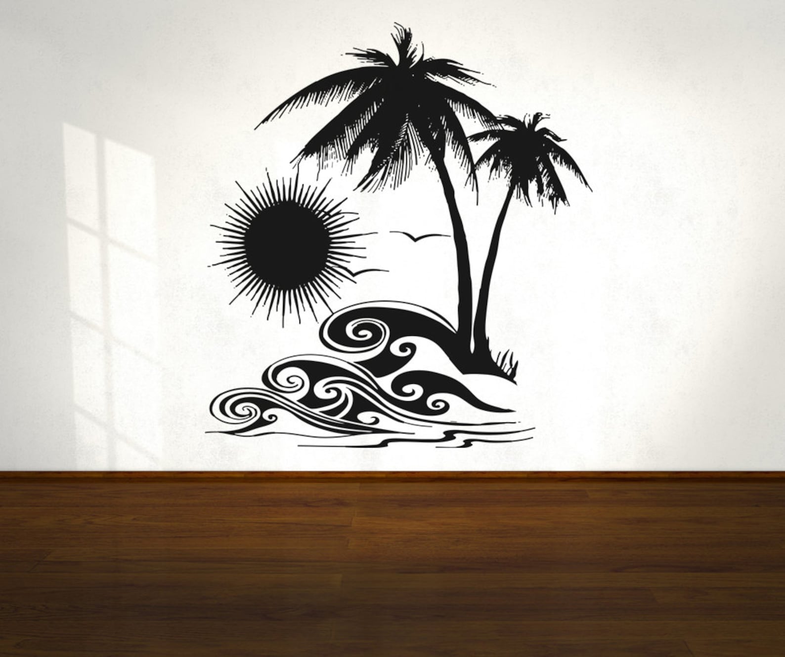 Vinyl Wall Decal Sticker Tropical Sunset Osaa267s - Etsy