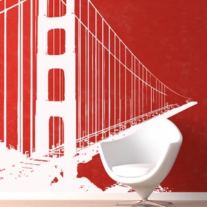 Golden Gate Bridge Wall Decal Sticker. Bedroom Wall Decor. San - Etsy