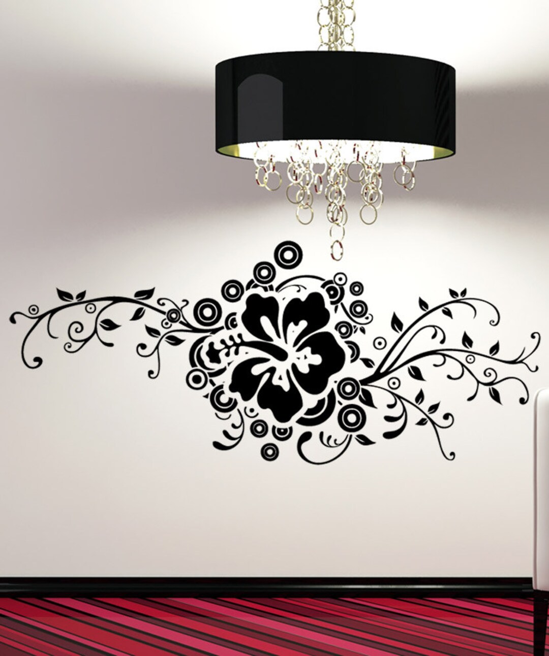 Vinyl Wall Decal Sticker Hibiscus Design 5325s - Etsy