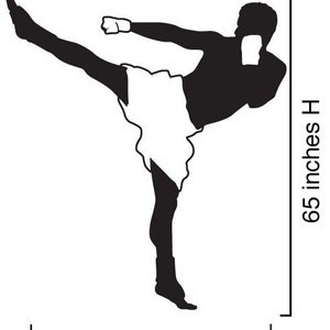 Vinyl Wall Decal Sticker Kick Boxer Kick 303 - Etsy