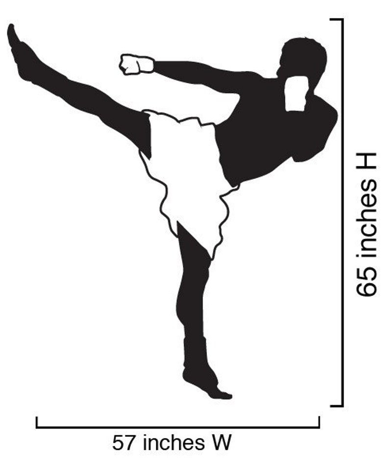 Vinyl Wall Decal Sticker Kick Boxer Kick 303 - Etsy