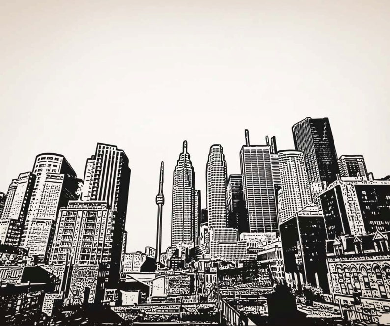 Vinyl Wall Decal Sticker Toronto Buildings 5228m - Etsy