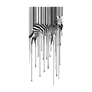 Drippy Zebra Wall Decal Sticker Office Wall Decor Bedroom Decor Kid's ...
