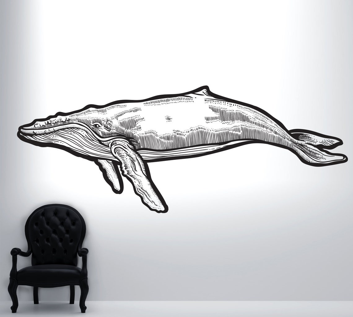 Large Humpback Whale Wall Decal Sticker. #6147 - Etsy
