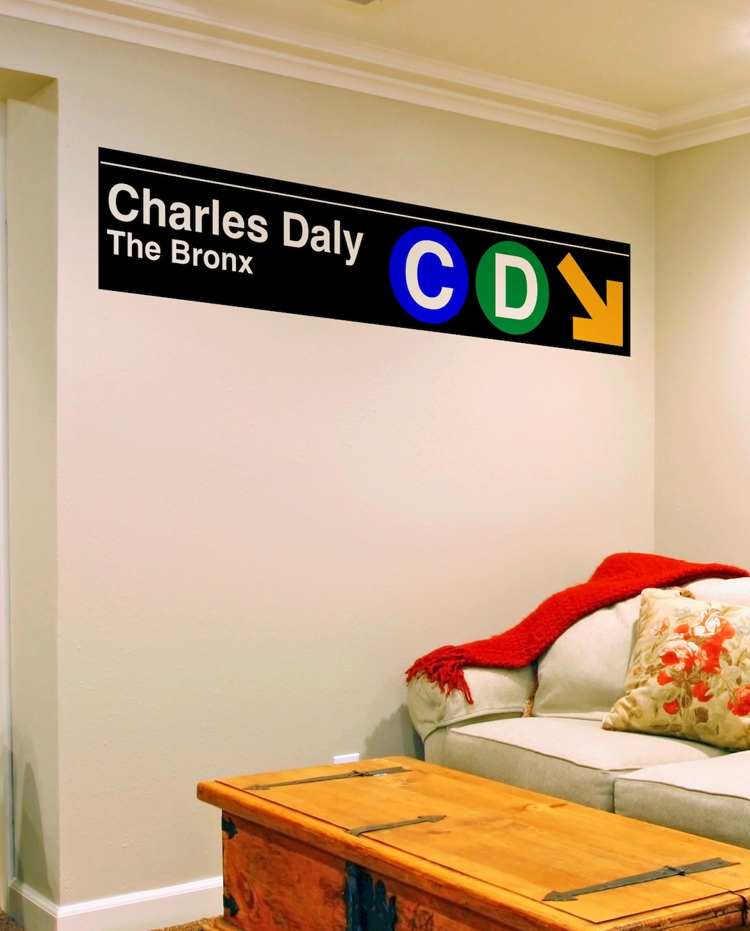 Custom Subway Sign Wall Sticker. Custom Name, Text. Urban New York City ...
