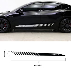 Tesla Model 3, Model Y Graphic Decal Sticker. Side Door Rocker Panel ...