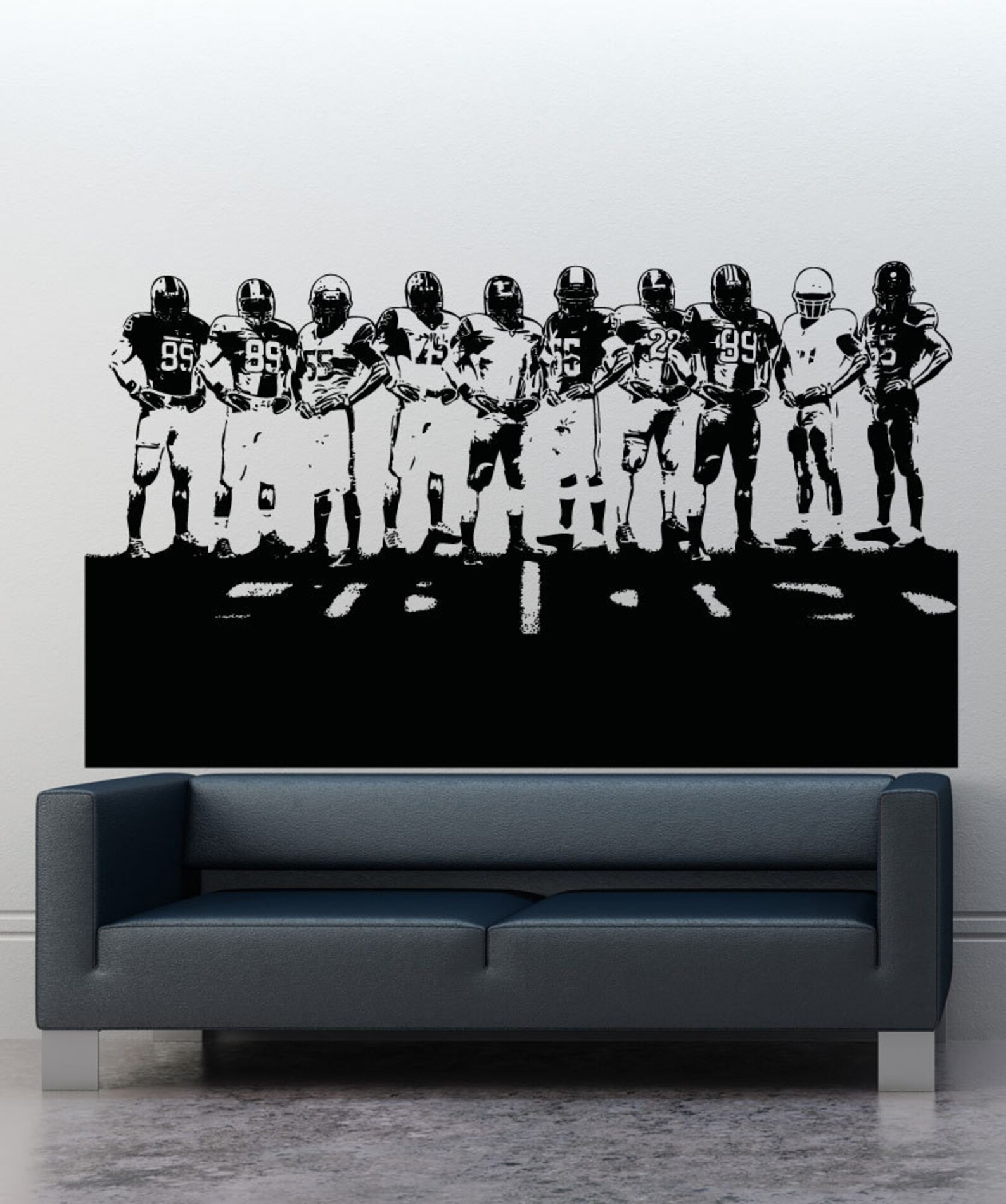 Football Wall Decal. Sports Wall Art Football Room Decor. Team Football ...