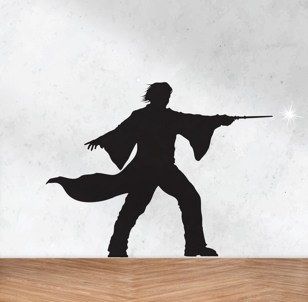 Fantasy Theme Decor. Boy Wizard Wall Decal. Wizardly World Decor. Kid's ...