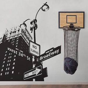 New York City Street Sign Wall Decal Sticker. NYC, New York Urban Theme ...