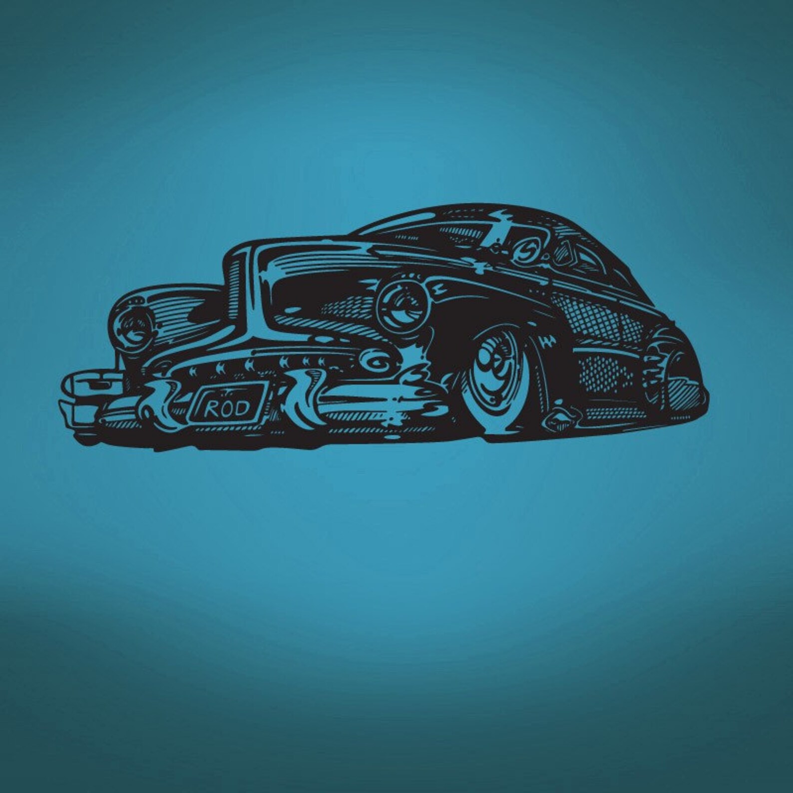 Vinyl Wall Decal Sticker Hot Rod 669 | Etsy