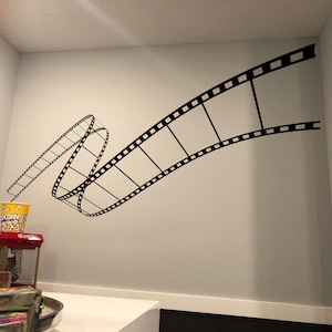 Wavy Film Strip Vinyl Wall Decal Sticker. Movie Theatre Theme Room ...
