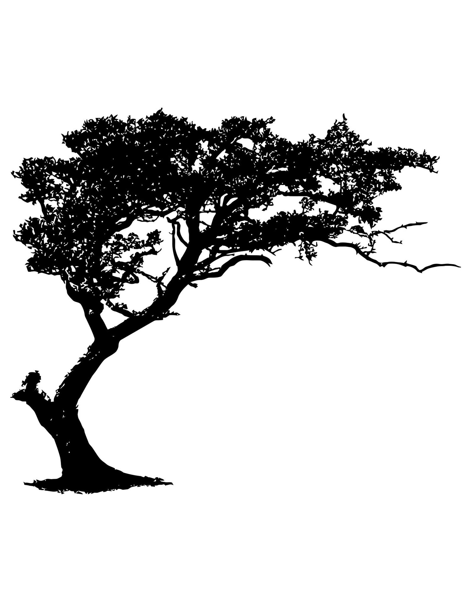 Large Tree Wall Decal Hanging Leaning Tree Sticker Bedroom - Etsy