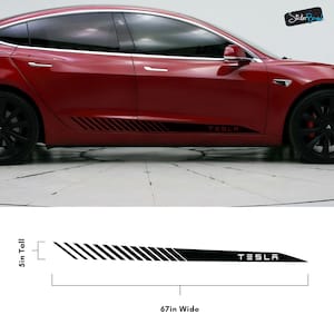 Tesla Model 3, Model Y Graphic Decal Sticker. Side Door Rocker Panel ...