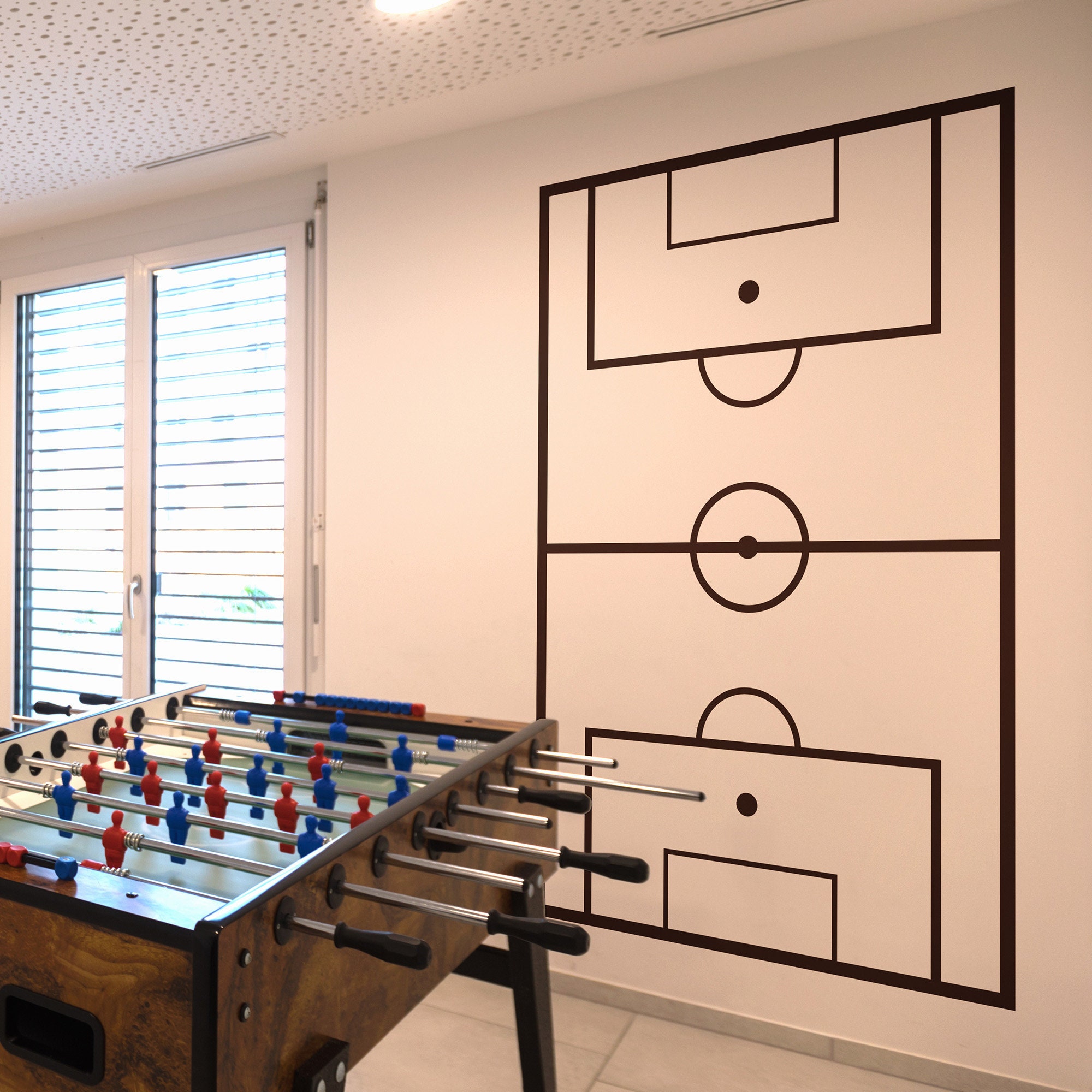 Soccer Field Wall Decal. Football Pitch Wall Decal Sticker. Coach Play ...