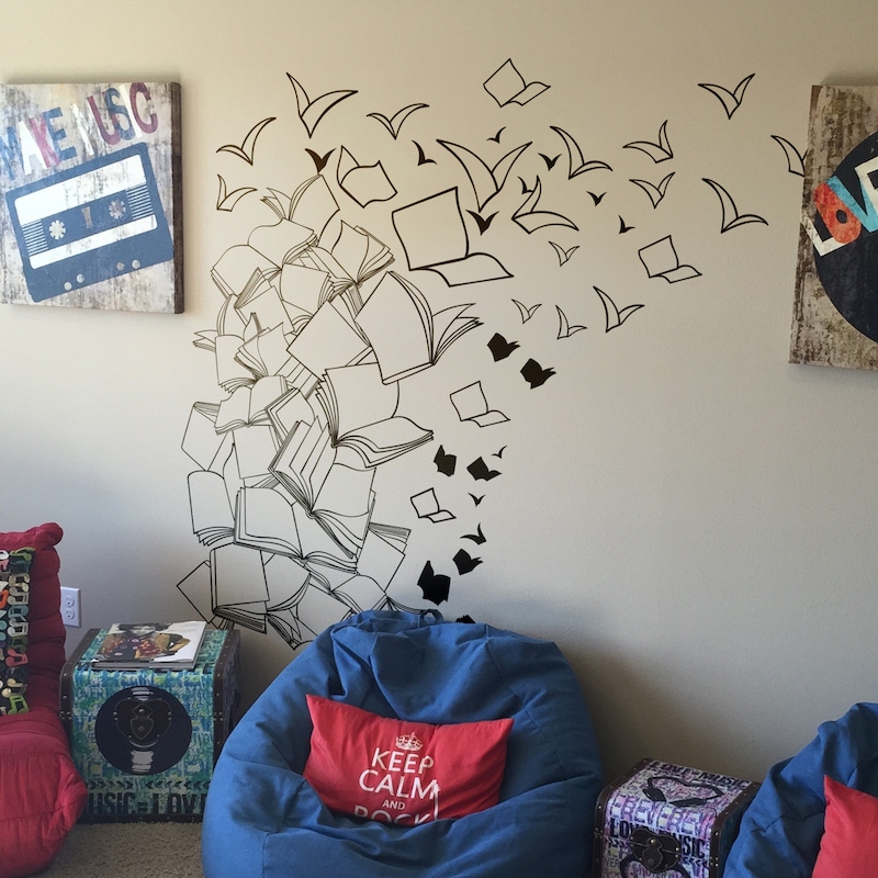 Library Wall Decal - Etsy