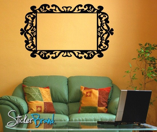 Picture Frame Vinyl Wall Decal Sticker. Frame Border Wall - Etsy