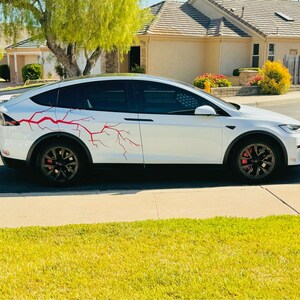 Tesla Model 3 Vinyl Car Graphic Sticker. Tesla Model Y Electric ...
