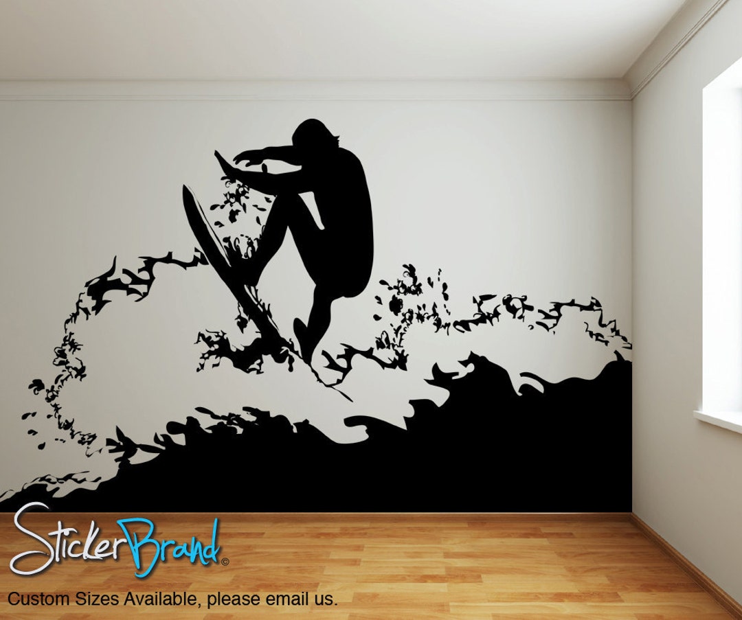 Vinyl Wall Decal Sticker Surfer AC180B - Etsy