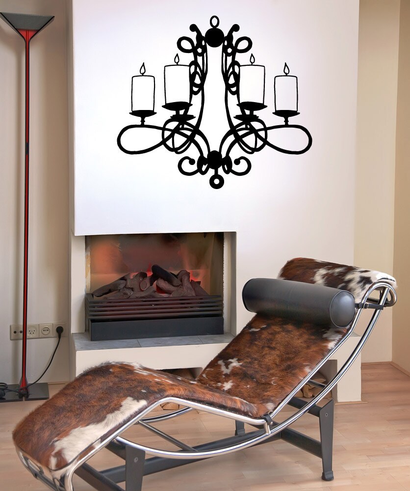 Vinyl Wall Decal Sticker Fancy Candle Holder Osmb709s | Etsy